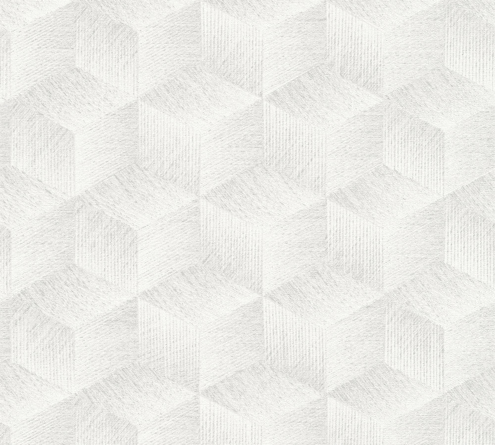 3D tapéta kocka mintával világosszürke PVC mentes | Tapéta Trend Tapétabolt