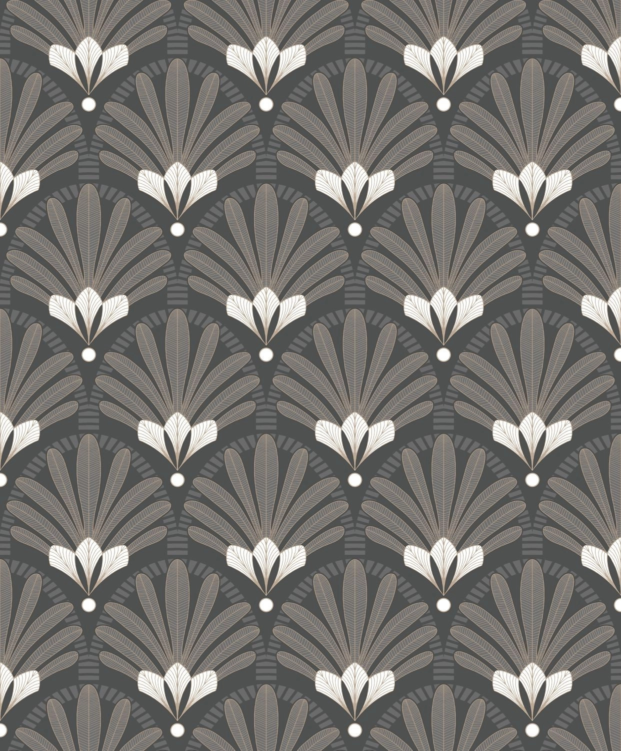 Design tapéta art deco levél mintával | Tapéta Trend Tapétabolt