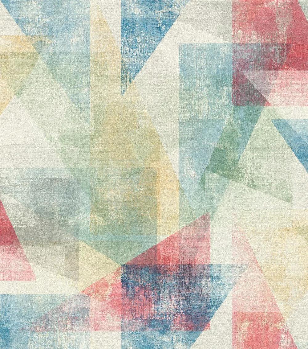 Modern design tapéta színes geometrikus mintával | Tapéta Trend Tapétabolt